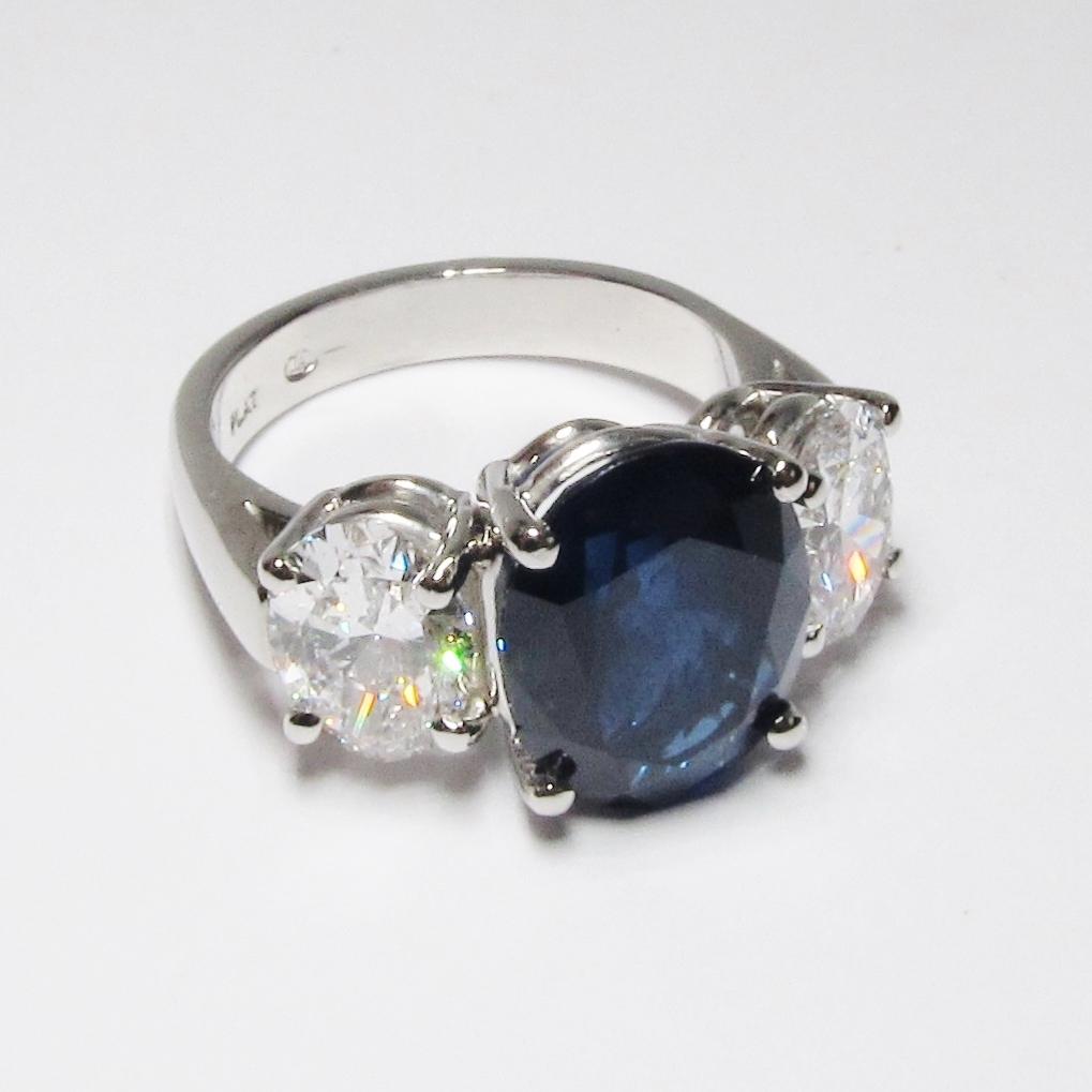 Blue Sapphire + Diamond Ring – Cooke & Berlinger Fine Jewelry
